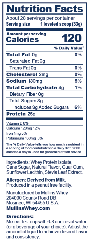 Vanilla - 12 oz – Mullins Whey