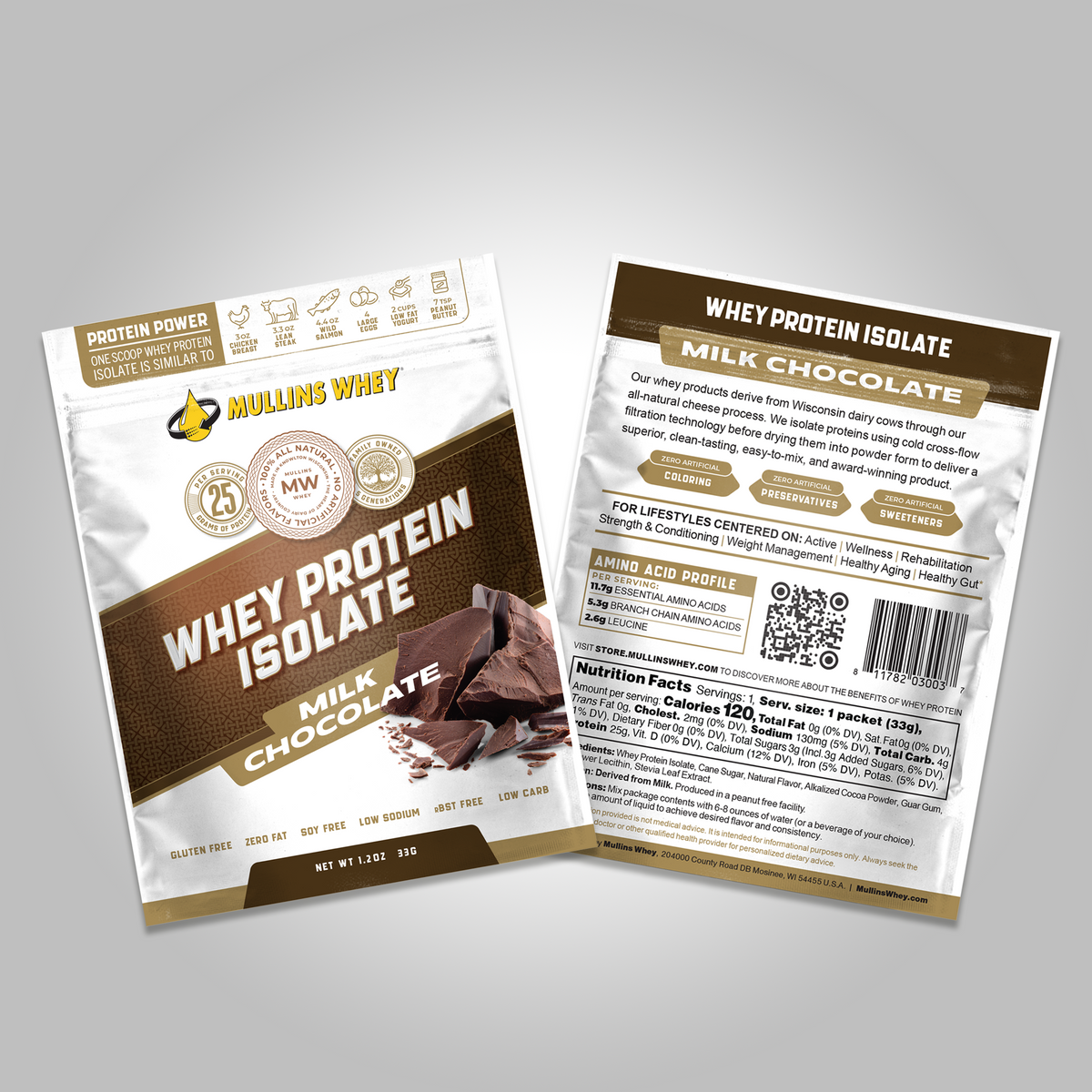 Chocolate Single Serve Case (15) – Mullins Whey